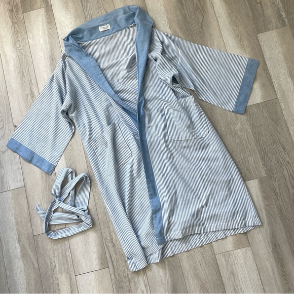 Dior | Intimates & Sleepwear | Christian Dior Striped Loungewear Robe ...